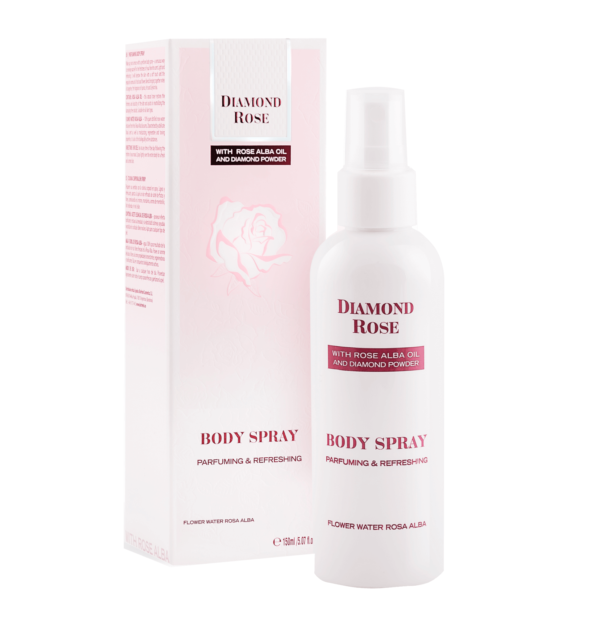Body Spray parfümierend, erfrischend und pflegend "DIAMOND ROSE